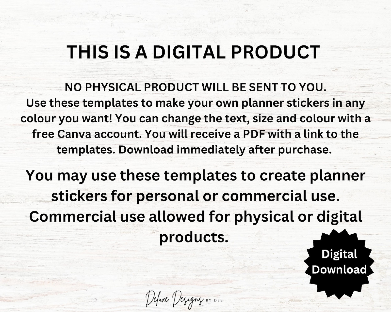 100+ Editable Functional Planner Stickers - Personal and Commercial Use ...