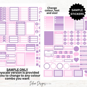 100+ Editable Functional Planner Stickers - Personal and Commercial Use ...