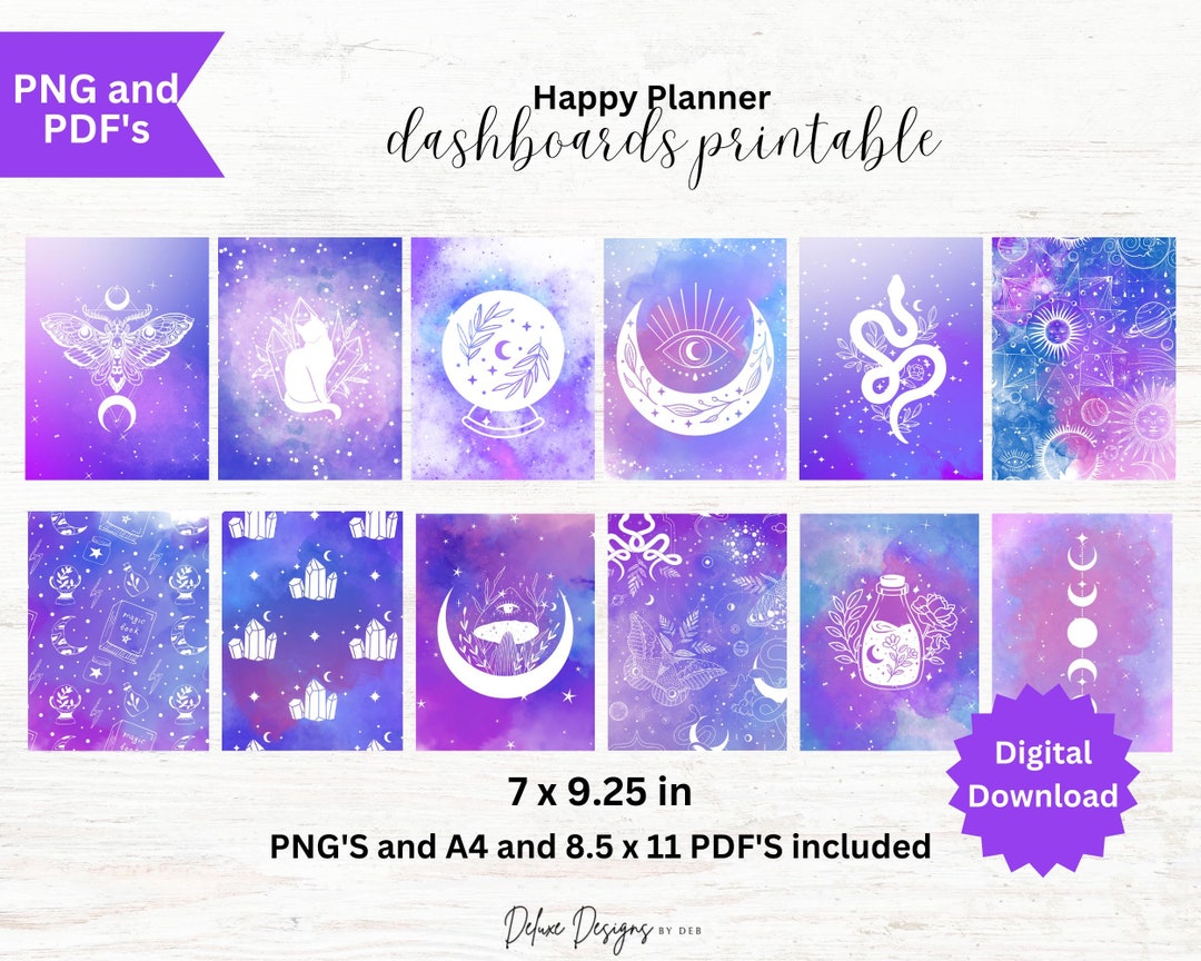 Printable Happy Planner Classic Dividers/dashboards, Covers and Tabs ...