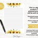 Printable Sunflower Writing Paper - 6 Styles - 3 Sizes - 8.5 X 11, A4, A5 Pdf's and PNG'S ...