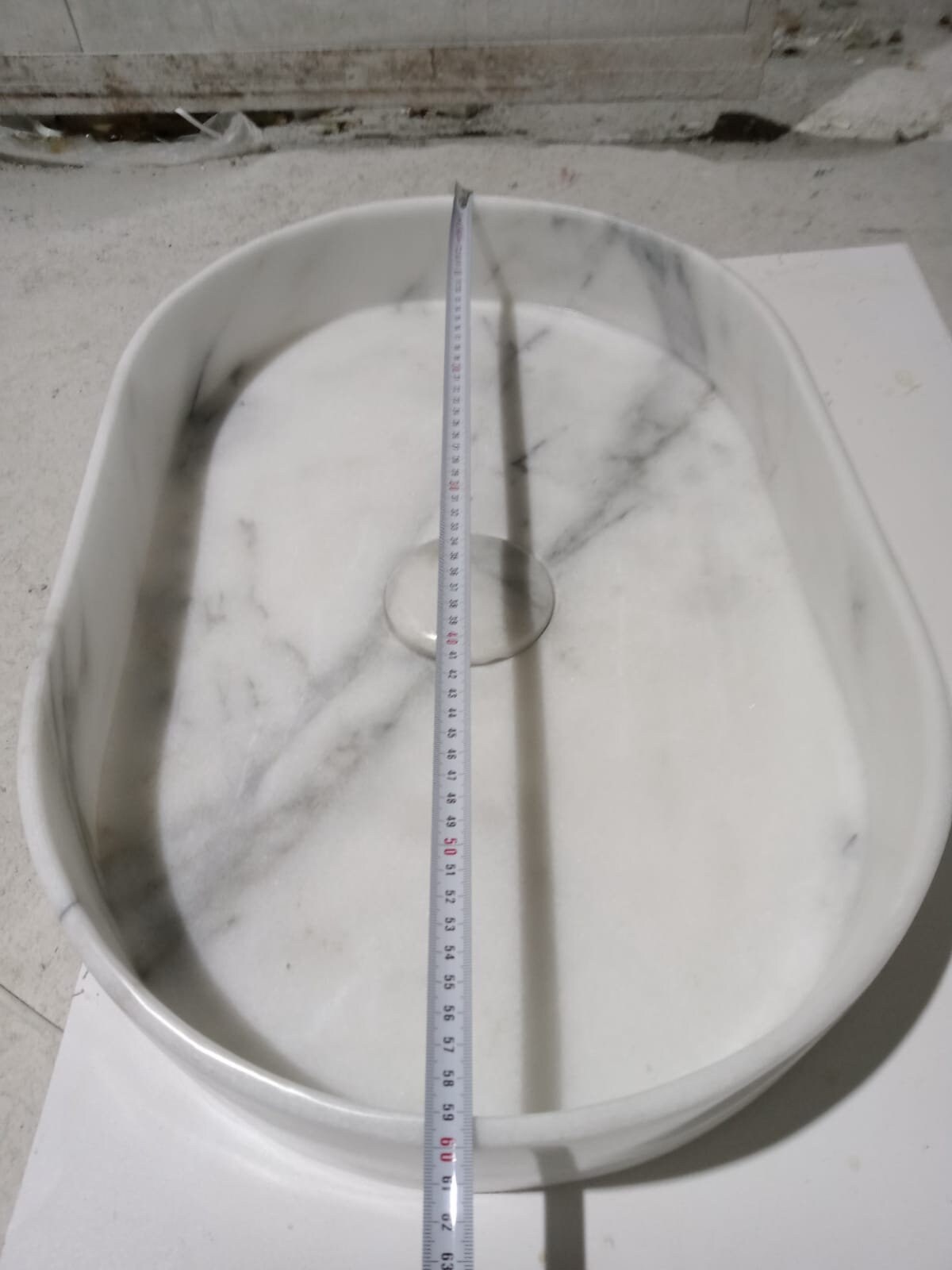 Opium Carrara Marble Vessel Sink Handcrafted Natural Stone Basin, Sink ...
