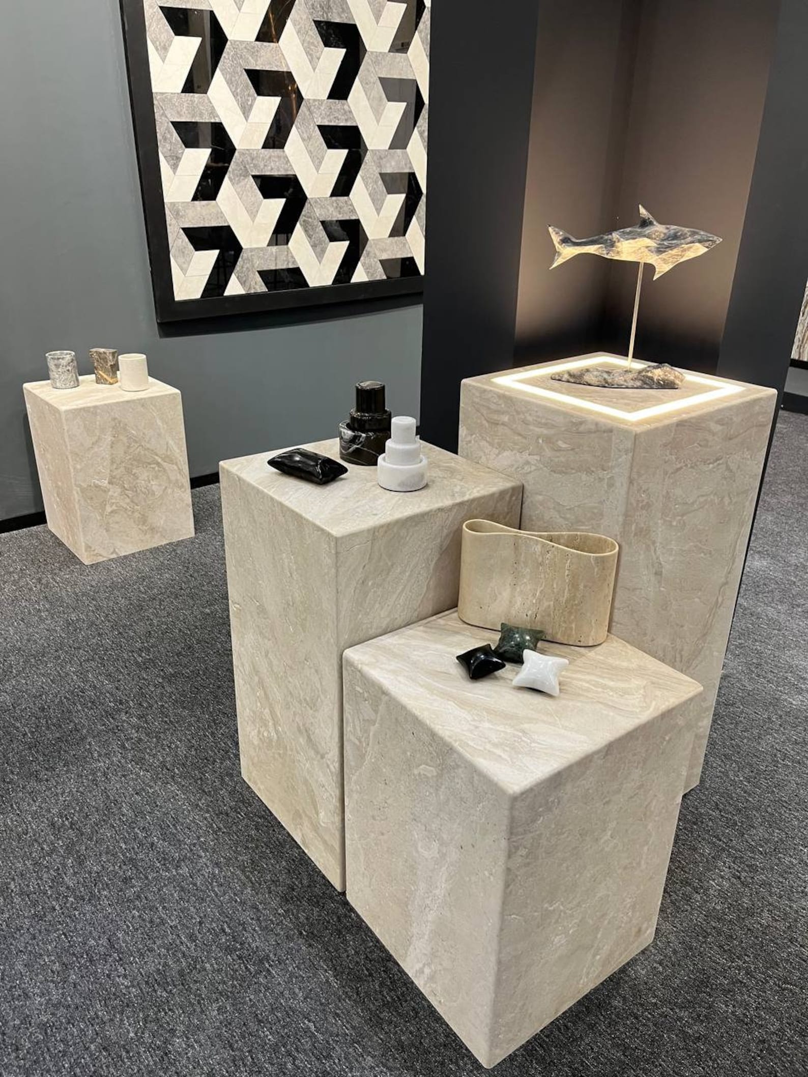 Travertine Plinth,handmade Side Table, Freeshipping, End Table, Cube ...