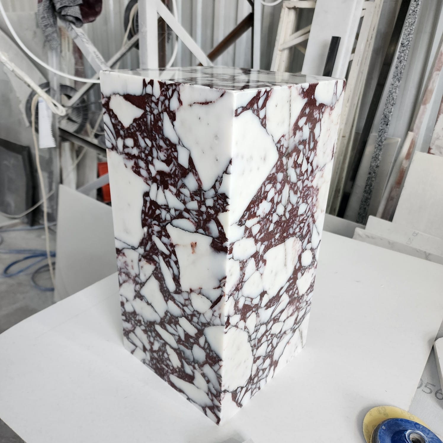 Calacatta Viola Marble Plinth , Handmade Side Table, Freeshipping, End ...