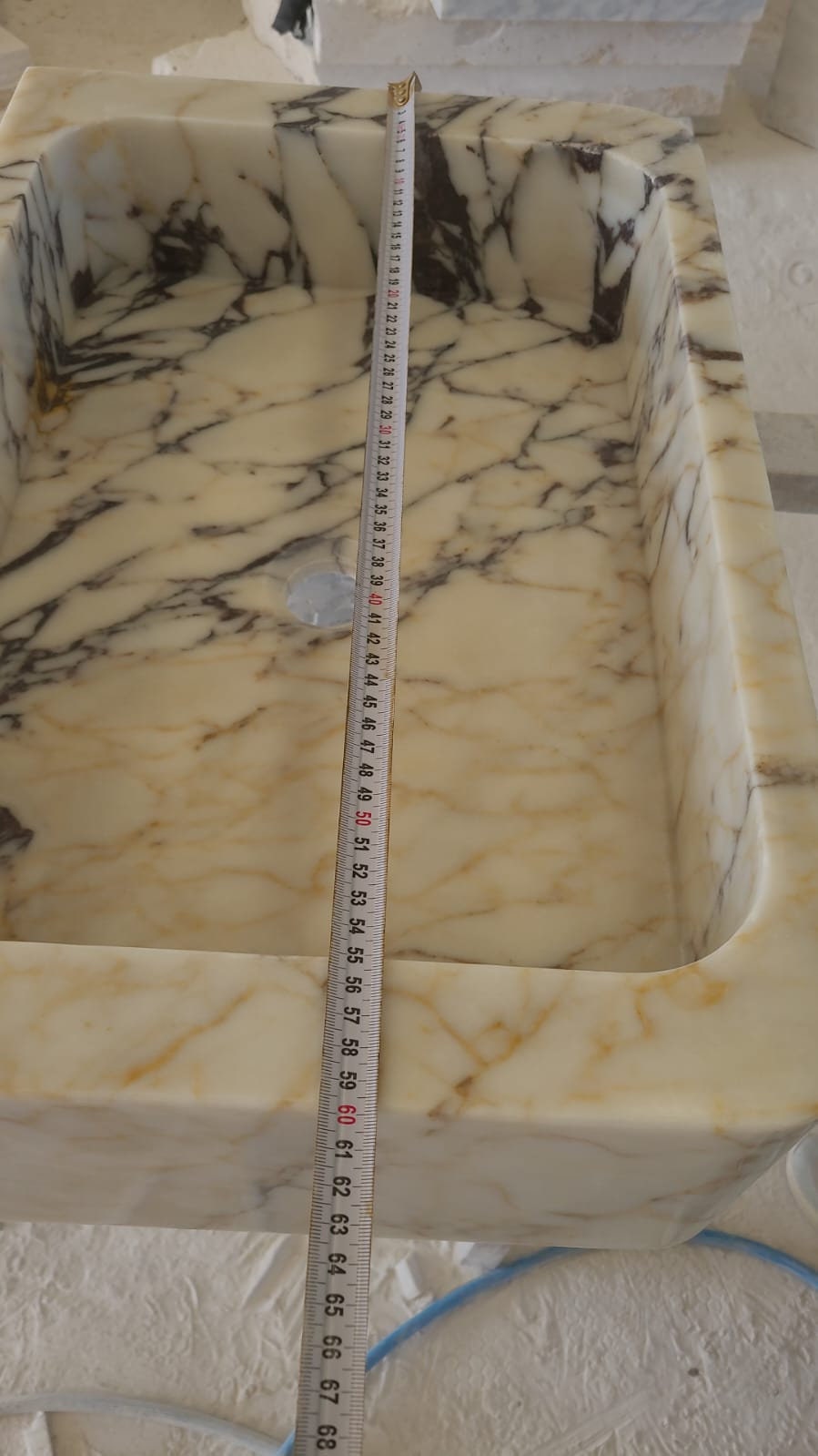 Calacatta Viola Marble Sink Wall Mount Marble Sink, Sink With Concealed ...