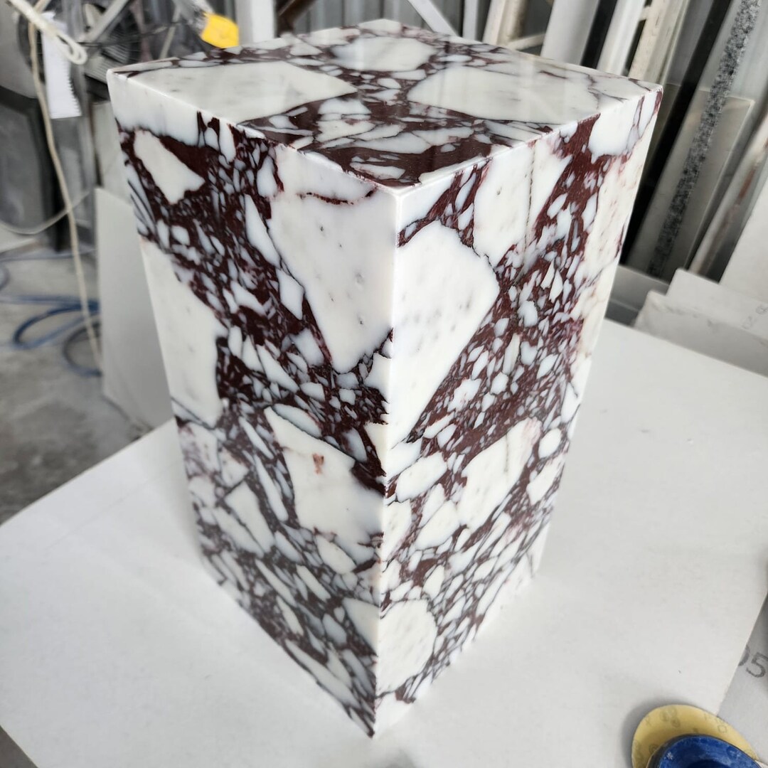 Calacatta Viola Marble Plinth , Handmade Side Table, Freeshipping, End ...