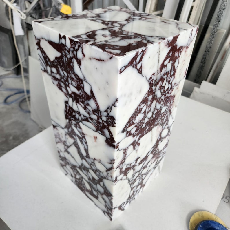 Calacatta Viola Marble Plinth , Handmade Side Table, Freeshipping, End ...