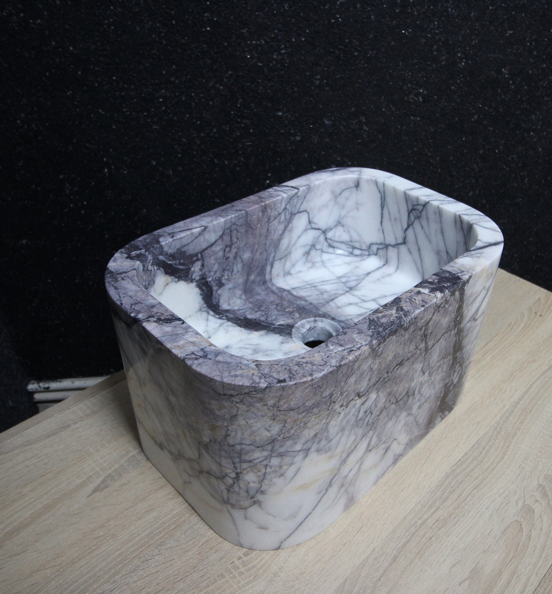 Calacatta Marble Sink Wall Mount Marble Sink Marble Bathroom Sink ...