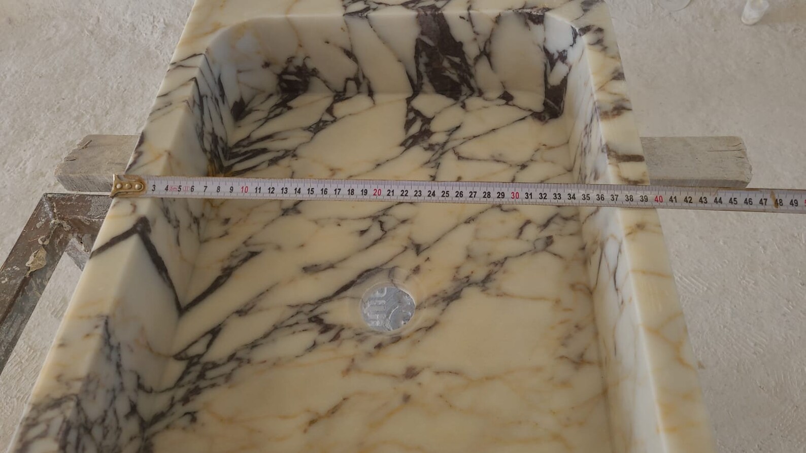 Calacatta Viola Marble Sink Wall Mount Marble Sink, Sink With Concealed ...