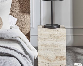 Travertine Plinth,handmade Side Table, Freeshipping, End Table, Cube ...