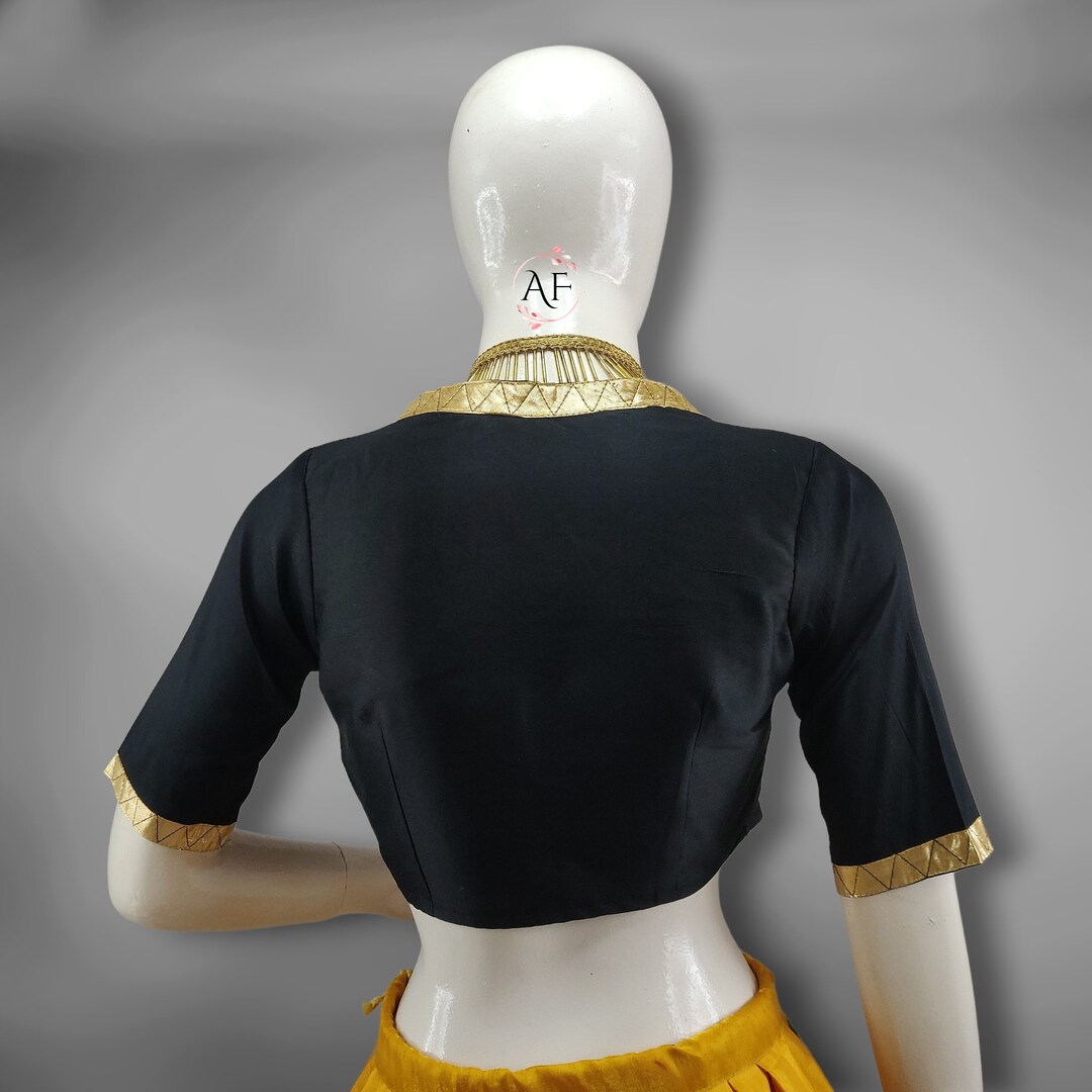 Taffeta Silk Blouse With Padded Bust - Stylish Off-shoulder Design ...