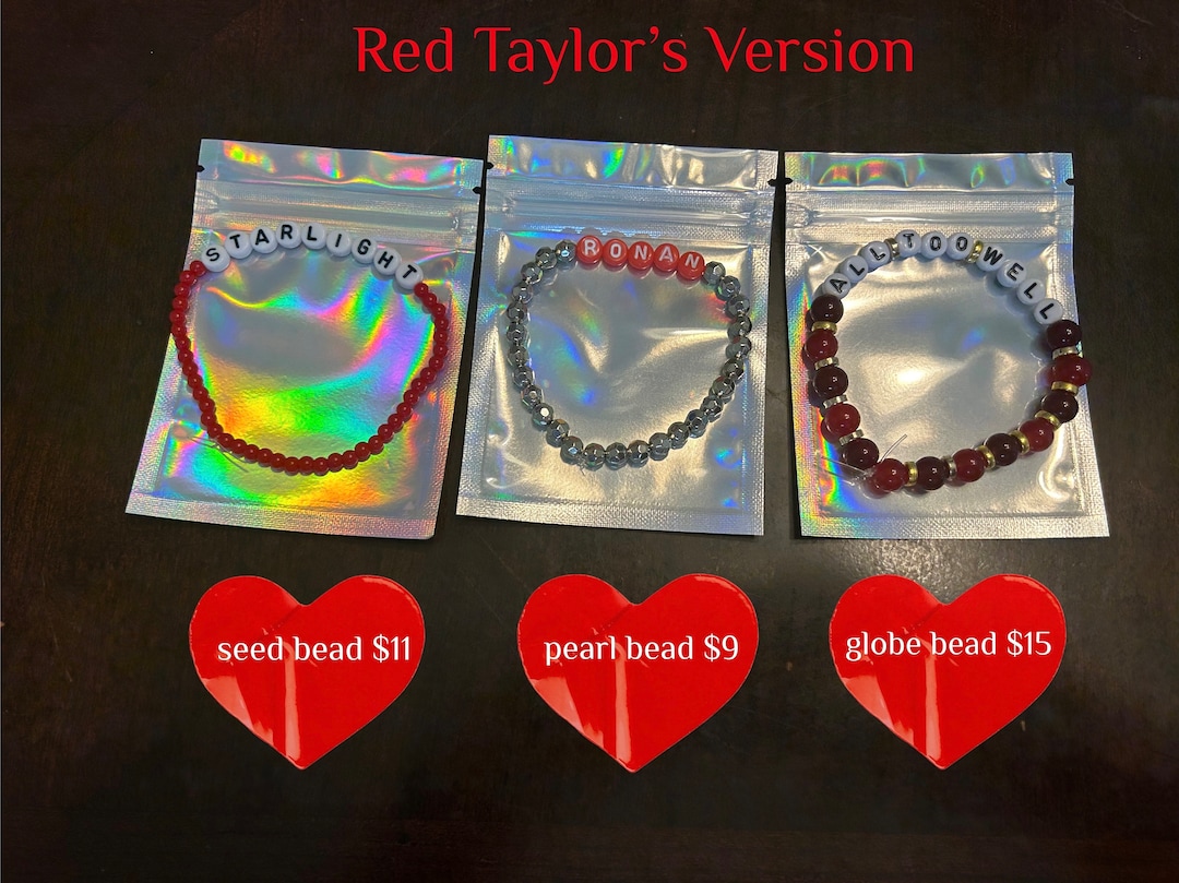 Taylor Swift Eras Tour Red Taylors Version Friendship Bracelets - Etsy