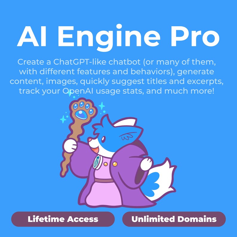 AI Engine Pro Chatgpt Chatbot, GPT Content Generator - Etsy