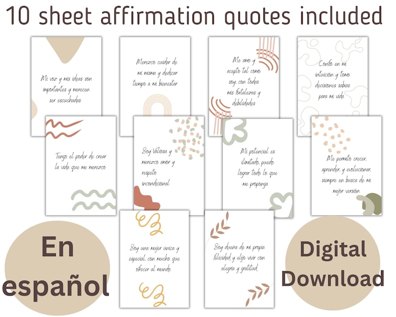 10 Spanish Motivational Quotes Frases En Español, Home/office Wall Art ...