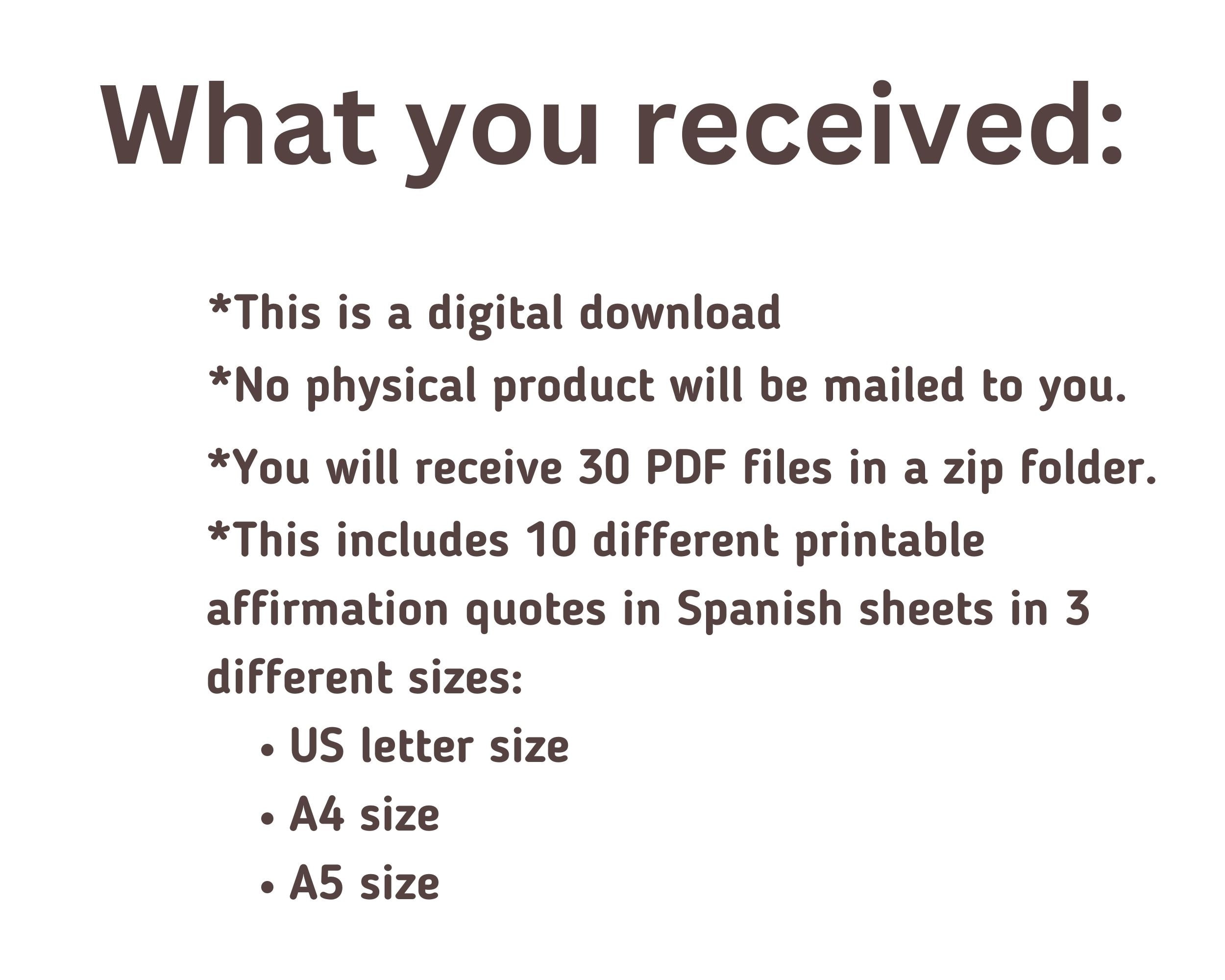 10 Spanish Motivational Quotes Frases En Español, Home/office Wall Art ...