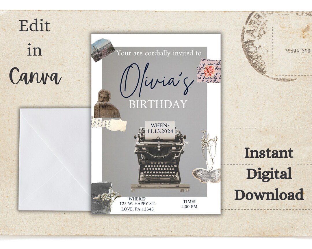 Birthday Party, Teen Party, TTPD, Torture Poets Department Template ...