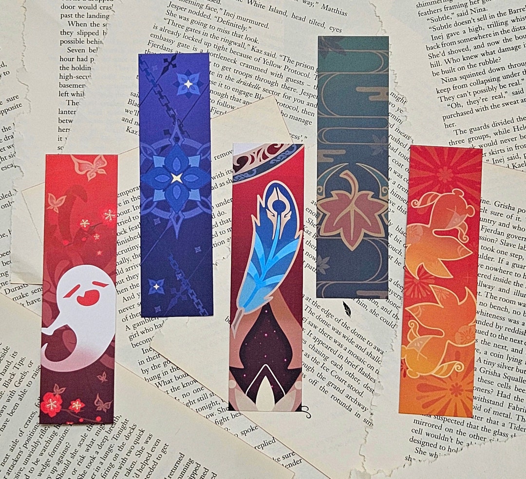 Genshin Impact Namecard Inspired Bookmarks - Etsy