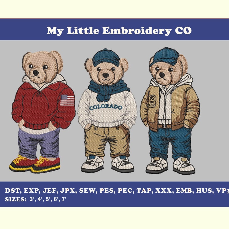 Bear Embroidery - Etsy