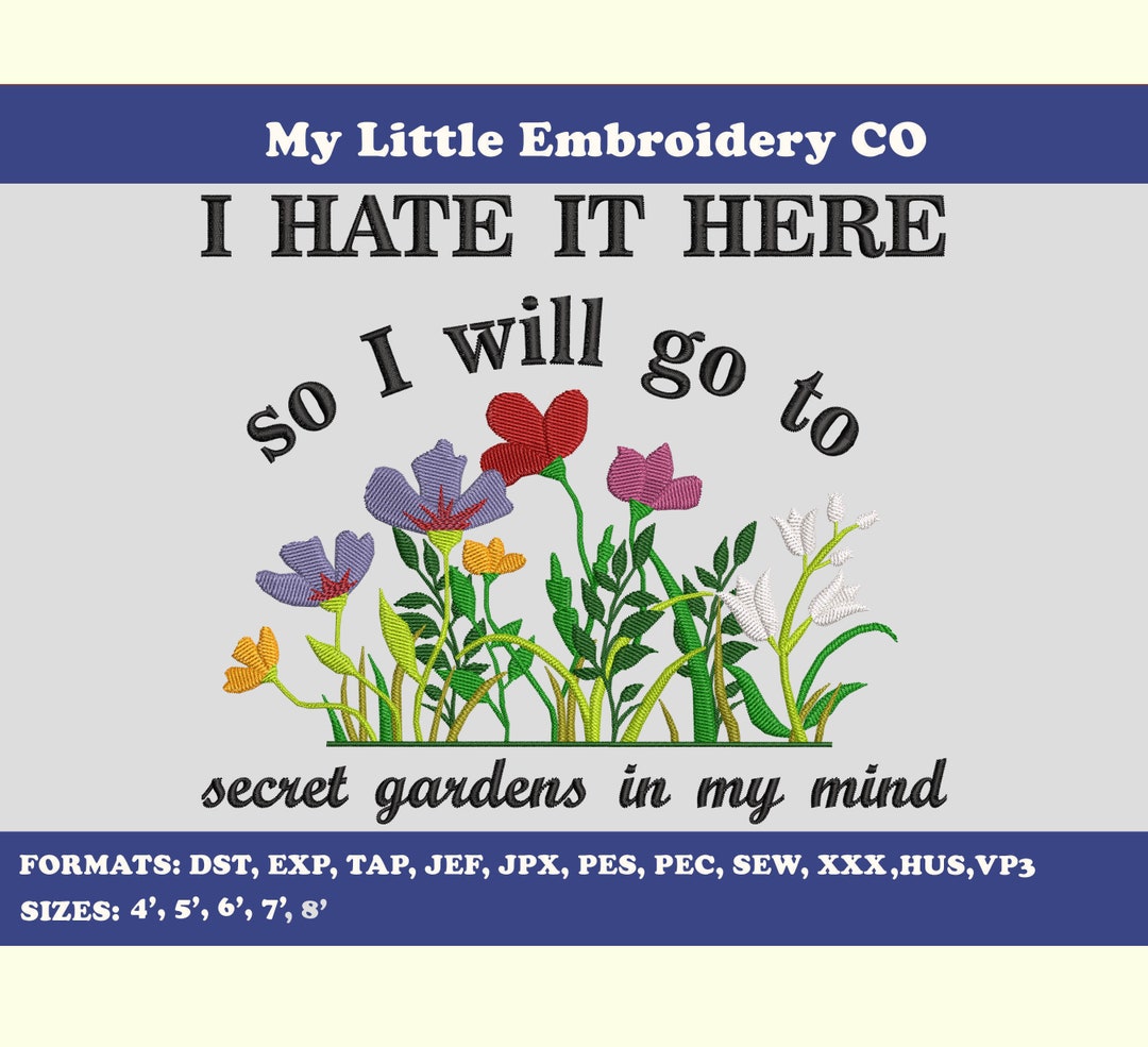 I Hate It Here TTPD Embroidery / 5 SIZES/ All's Fair in Love and Poetry ...