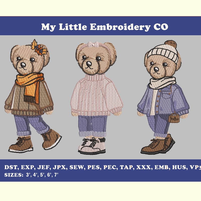 Bear Embroidery - Etsy