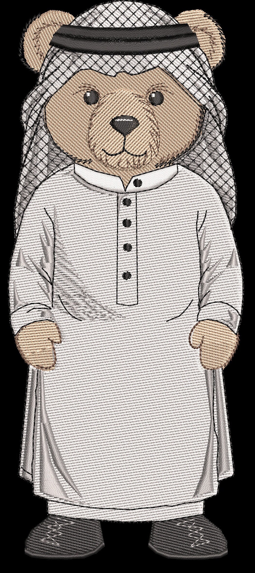 Arab Bear Embroidery /3 in 1/ Palestine Embroidery, Bear Machine ...