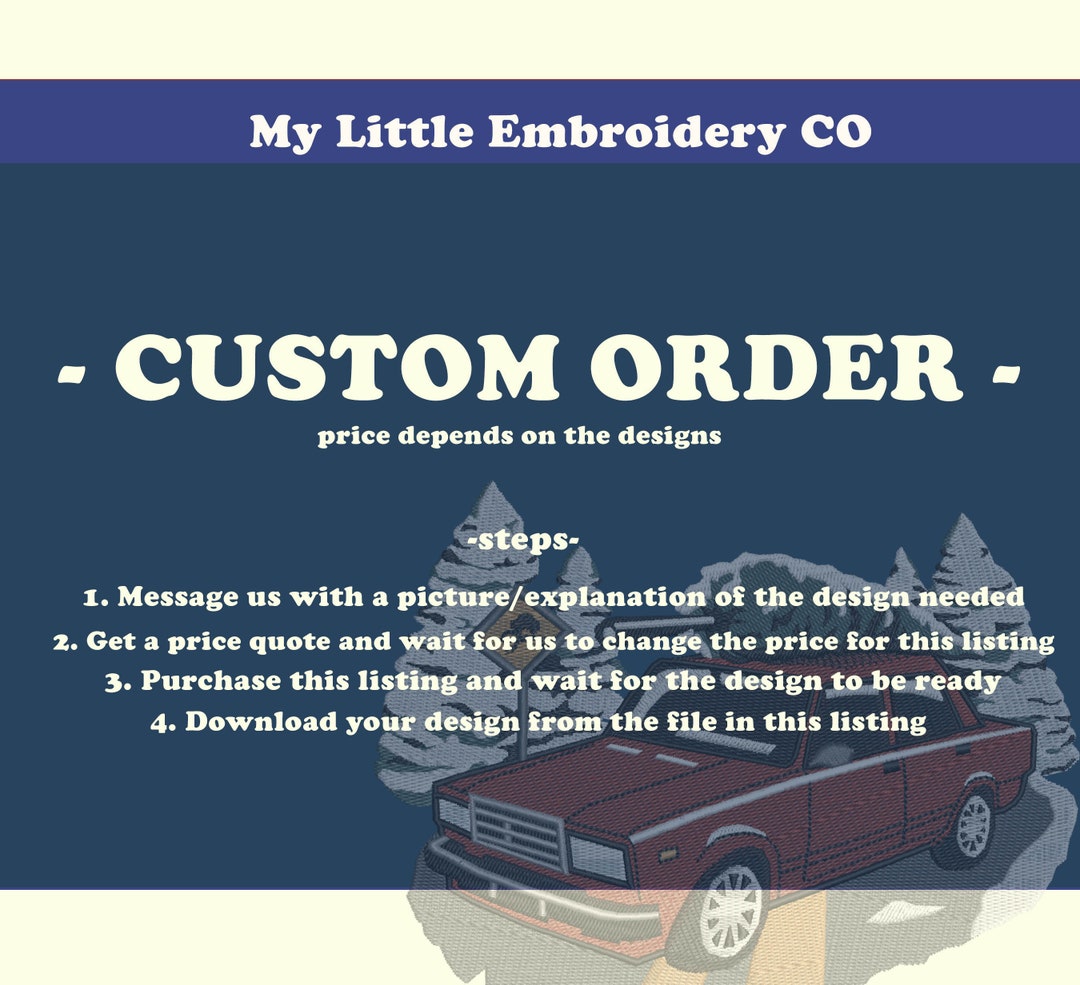 CUSTOM Embroidery Design/made to Order/ Trendy Embroidery, Machine ...