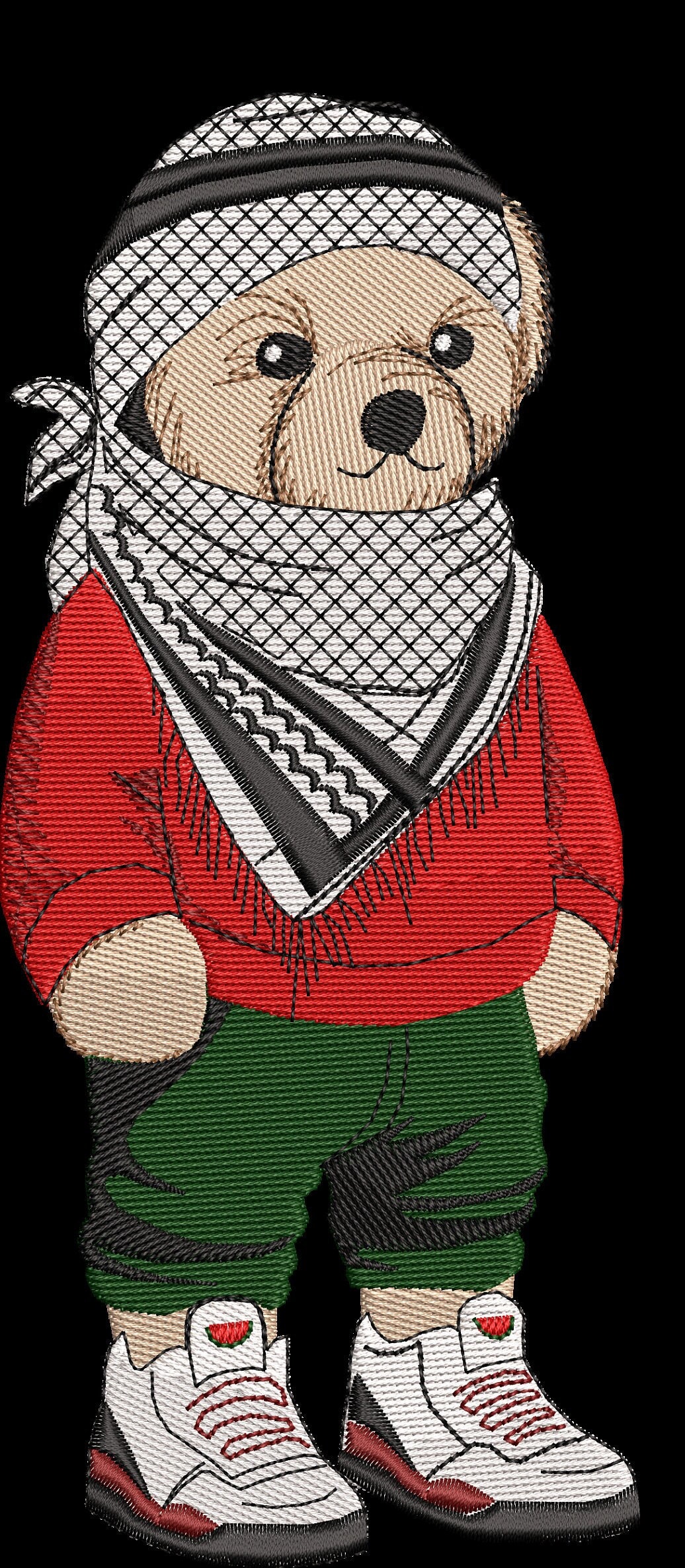 Arab Bear Embroidery /3 in 1/ Palestine Embroidery, Bear Machine ...