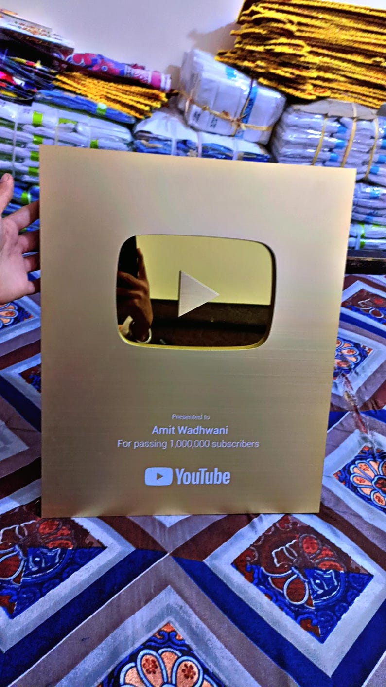 Youtube Golden Play Button Redeem Code - Etsy