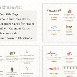Christmas Scripture Cards Printable NIV, Advent Bible Verse Cards ...