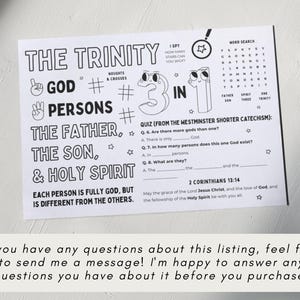 Trinity Activity Sheet Printable | God the Father, Son, Holy Spirit ...