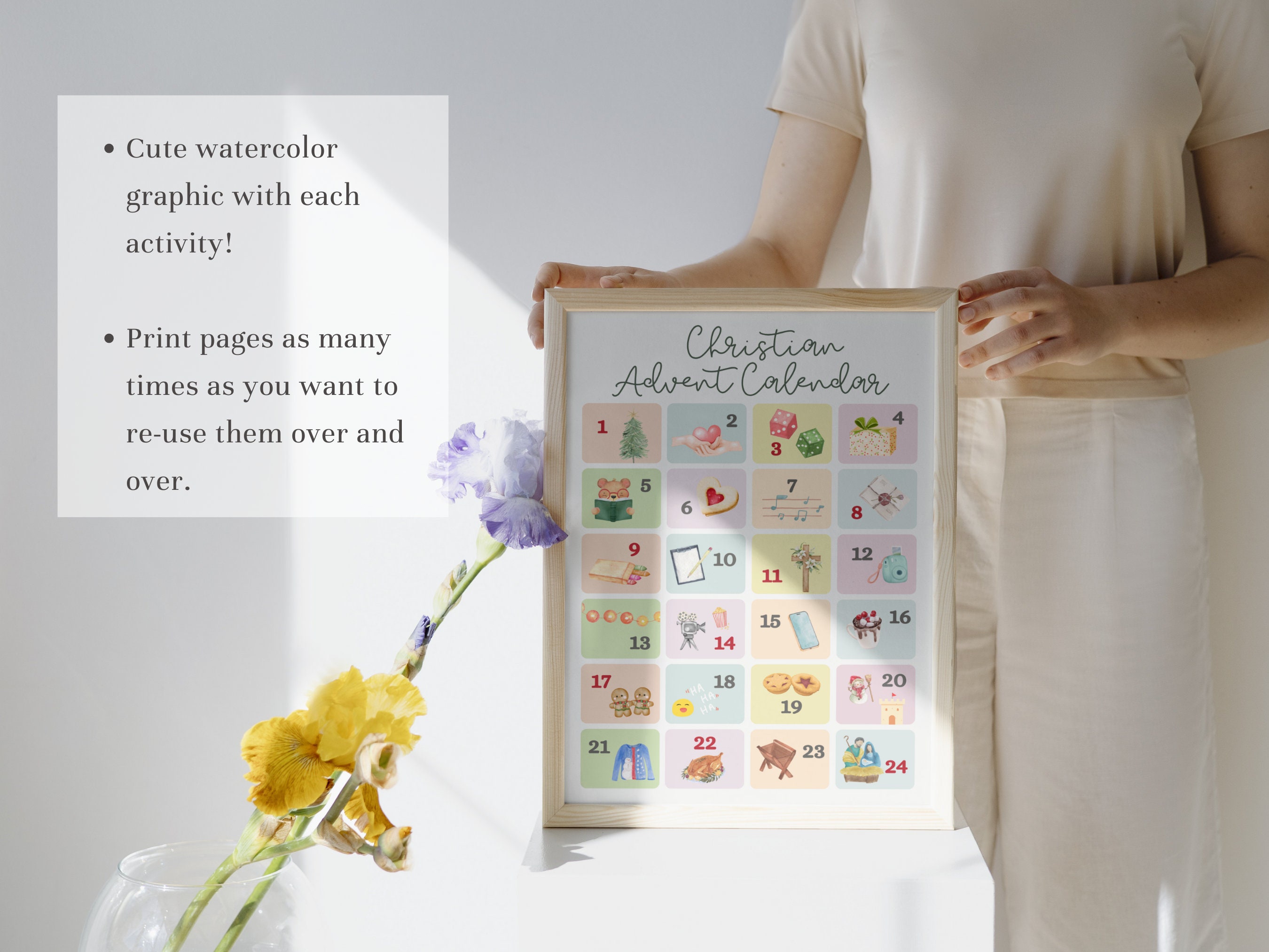 Christian Advent Activity Calendar Printable | Fun Christmas Activities ...