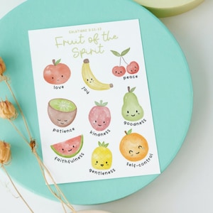 Fruit of the Spirit Wall Art Printable Poster | Christian Nursery Decor ...
