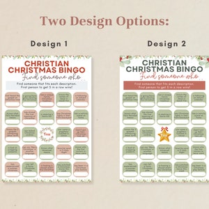 Christmas Church Bingo Game Printable | Find Someone Who | Christian ...