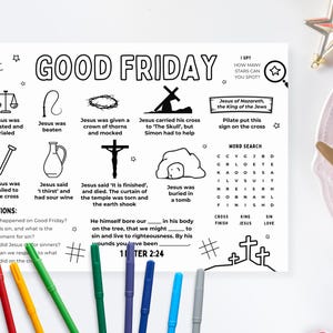 Good Friday Activity Sheet Printable | Crucifixion of Jesus, Kids Bible ...