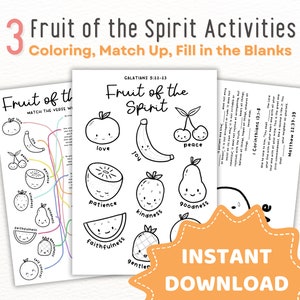Fruit of the Spirit Activity Bundle for Children Sunday School ...