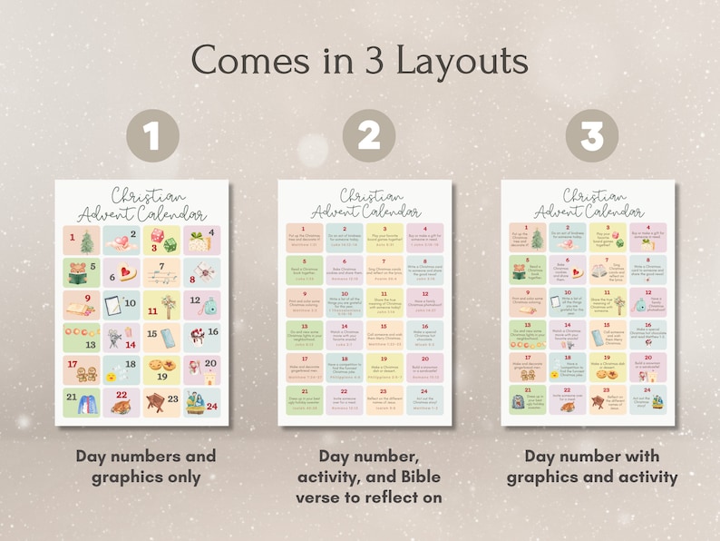 Christian Advent Activity Calendar Printable | Fun Christmas Activities ...