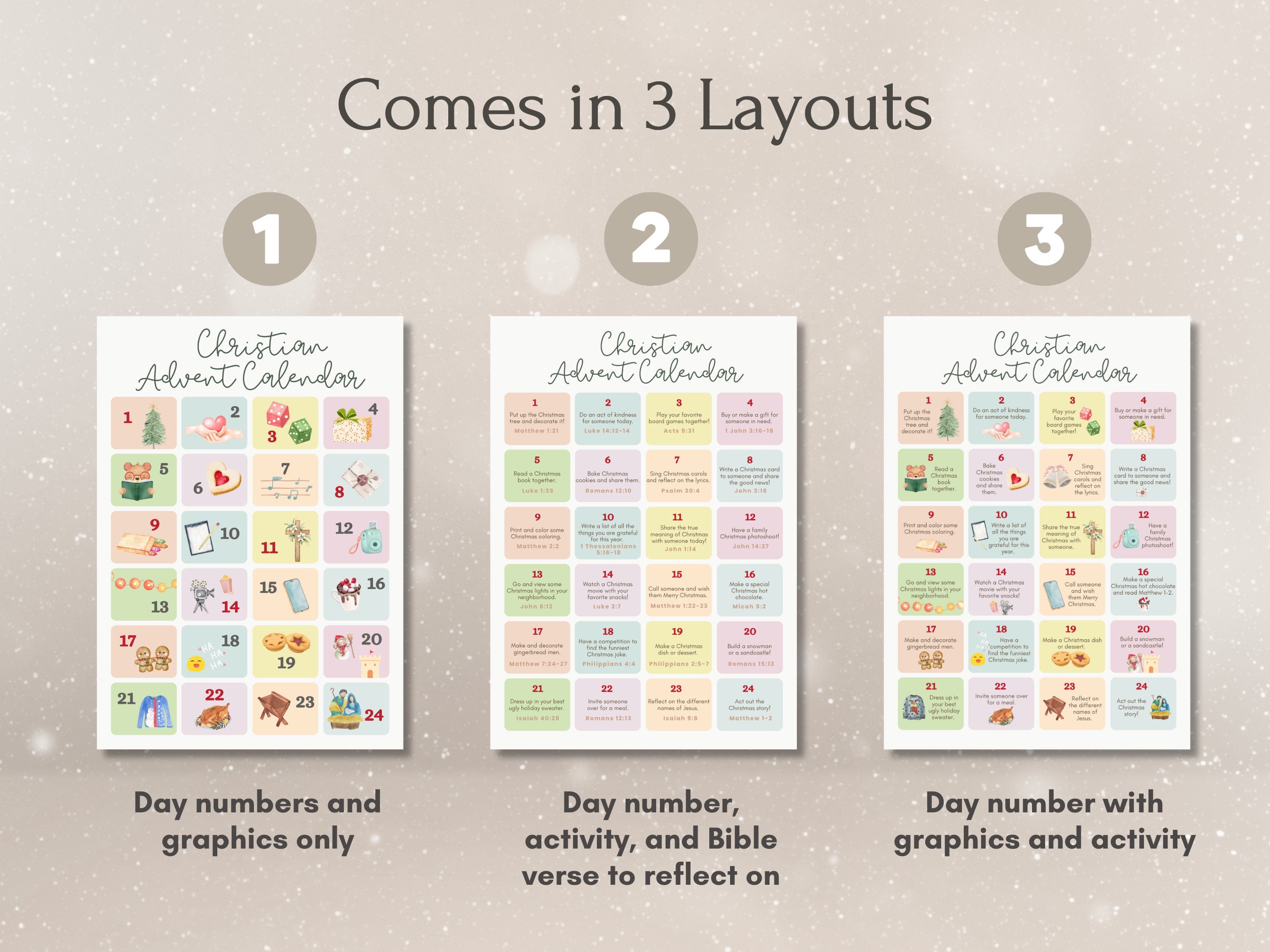 Christian Advent Activity Calendar Printable | Fun Christmas Activities ...