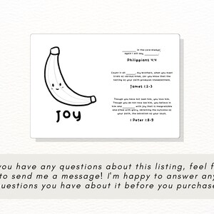 Fruit of the Spirit Activity Fill in the Blanks | Sunday School ...