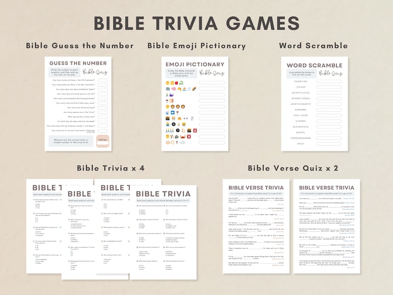 Christian Icebreaker Games Printable Church Activities for Parties ...