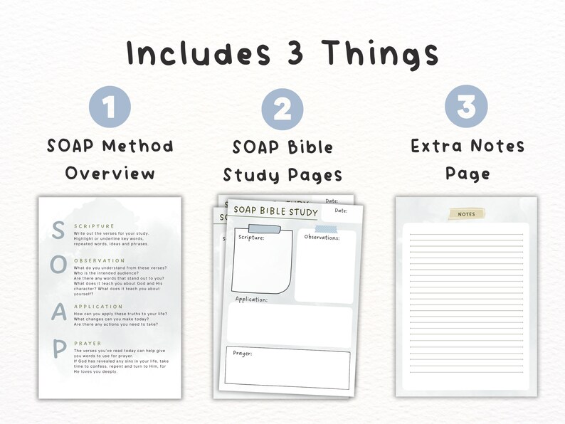 S.O.A.P. Bible Study Printable | SOAP Bible Study Tool, Christian ...