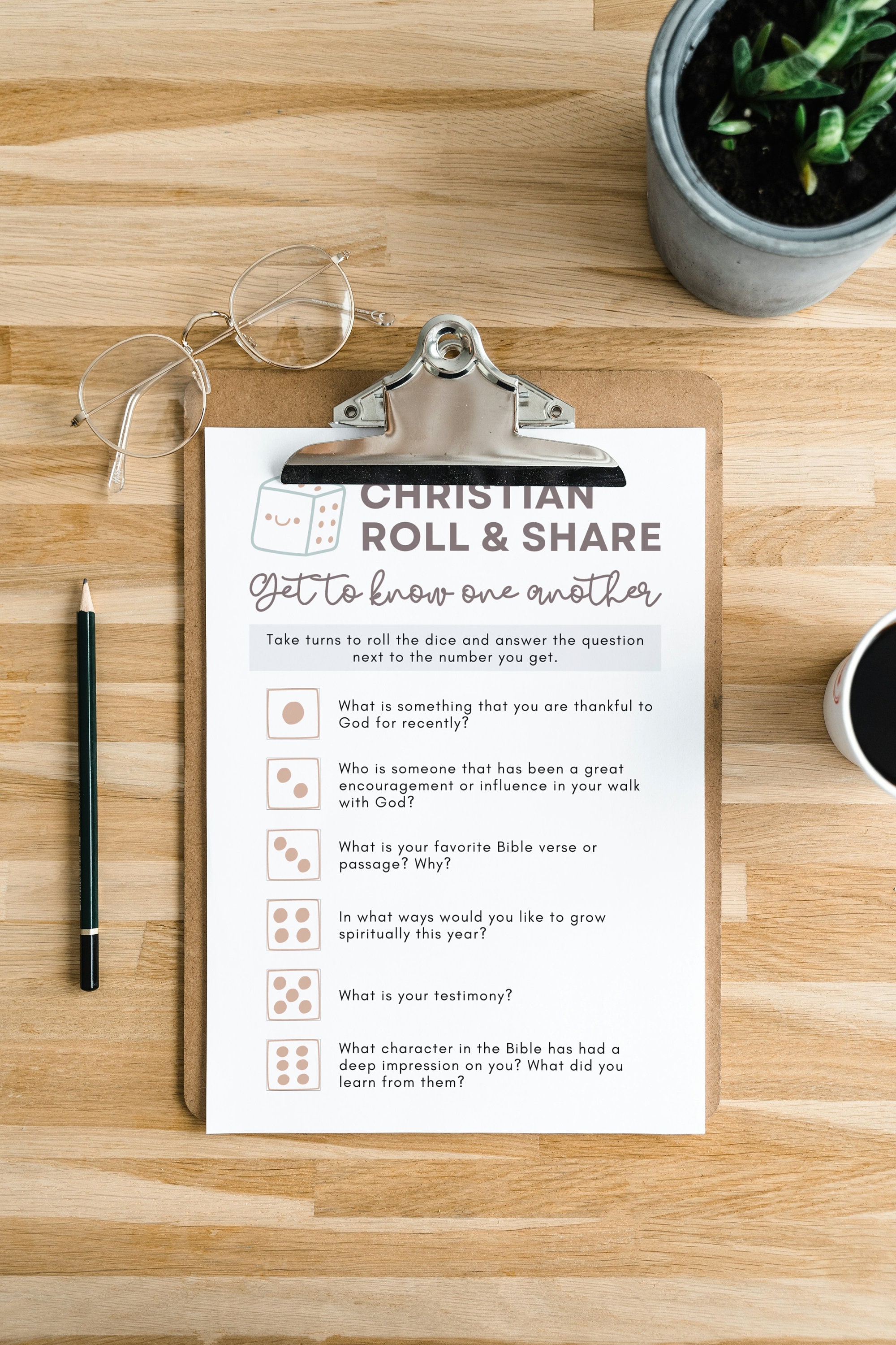 Christian Roll & Share Game Printable | Church Bible Roll and Tell ...