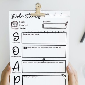 Bible Study Printable for Children Kids Elementary School Youth | SOAP ...