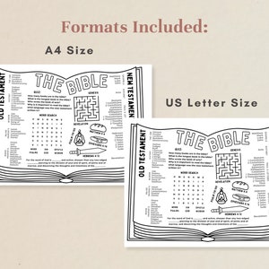 Books of the Bible Coloring Placemat Printable | Sunday School ...
