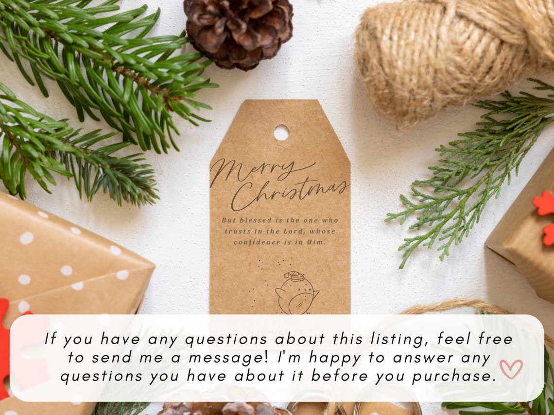 27 Christian Christmas Gift Tags Printable | Modern Minimal Christmas ...