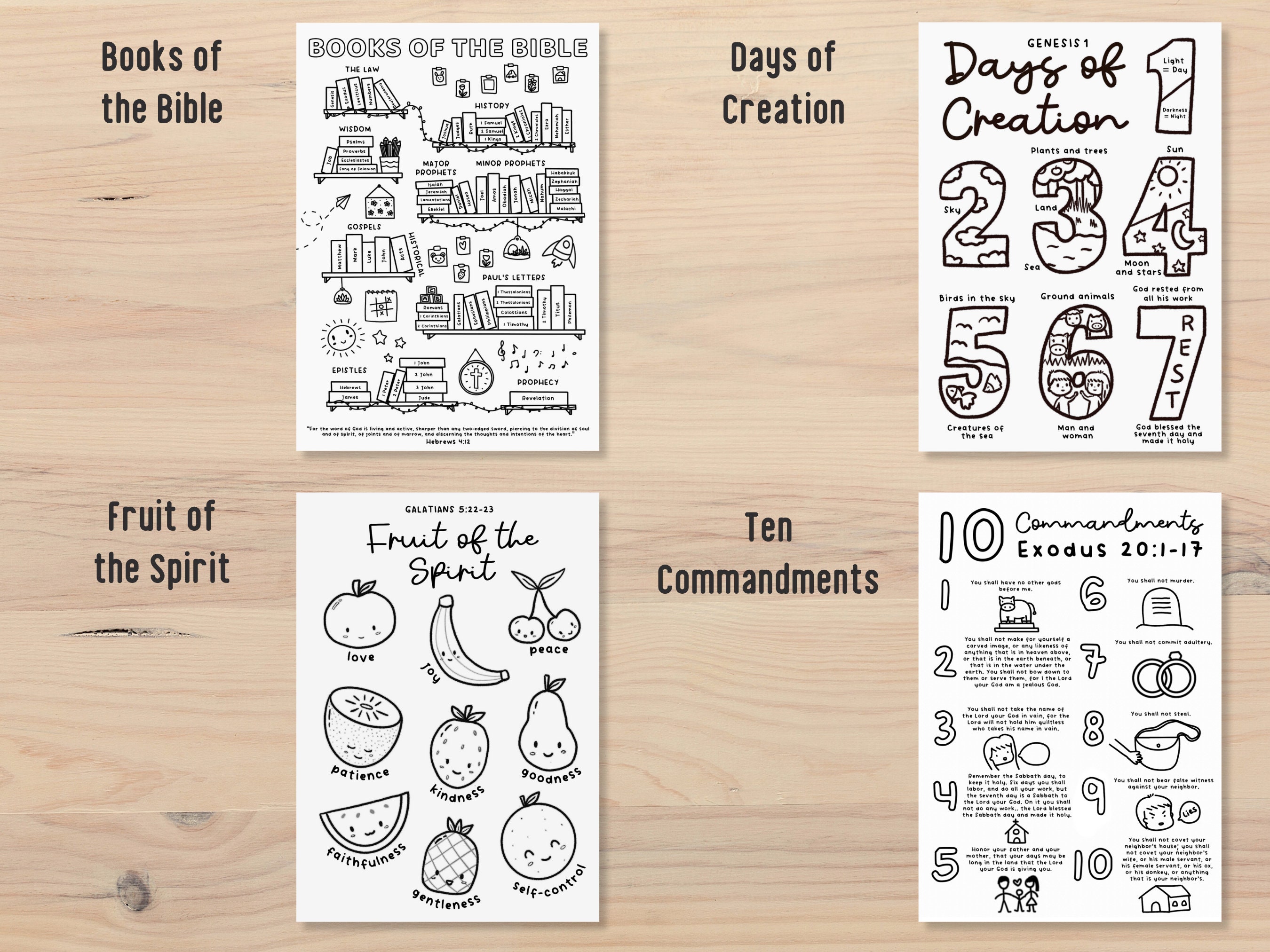 Christian Kids Coloring Pages Printable Sunday School Activity ...