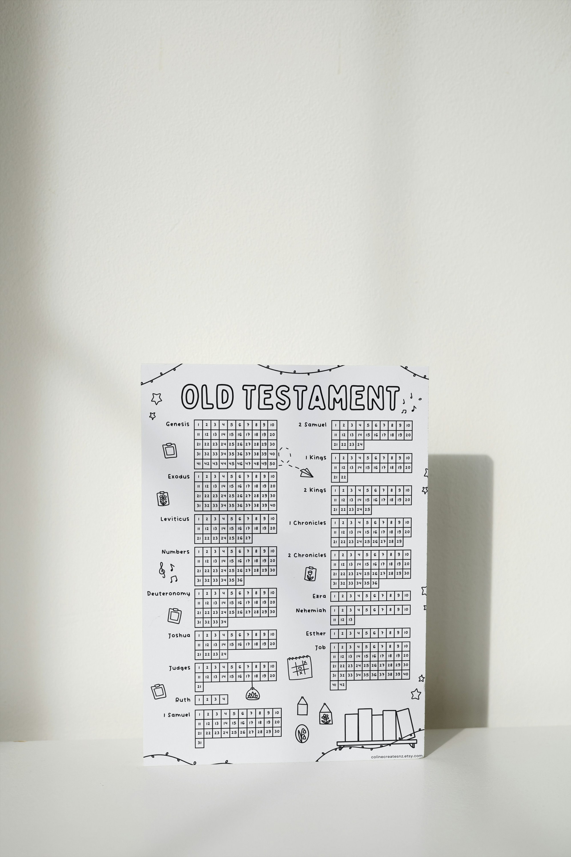 Kids Bible Reading Tracker Printable: Coloring Page (PDF) - Etsy