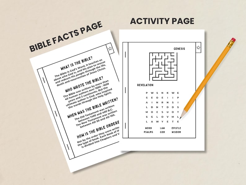 Books of the Bible Coloring Booklet Printable | Sunday School Craft ...