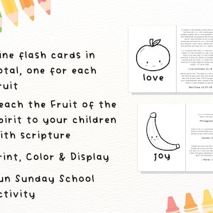 Fruit of the Spirit Flash Cards With Bible Verses | Sunday School ...