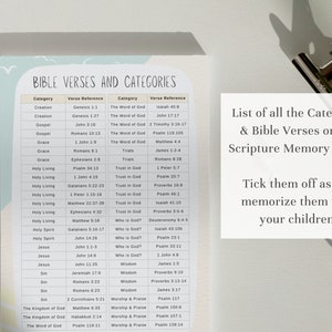 52 Children Scripture Cards Printable ESV | Kids Bible Verse Memory ...