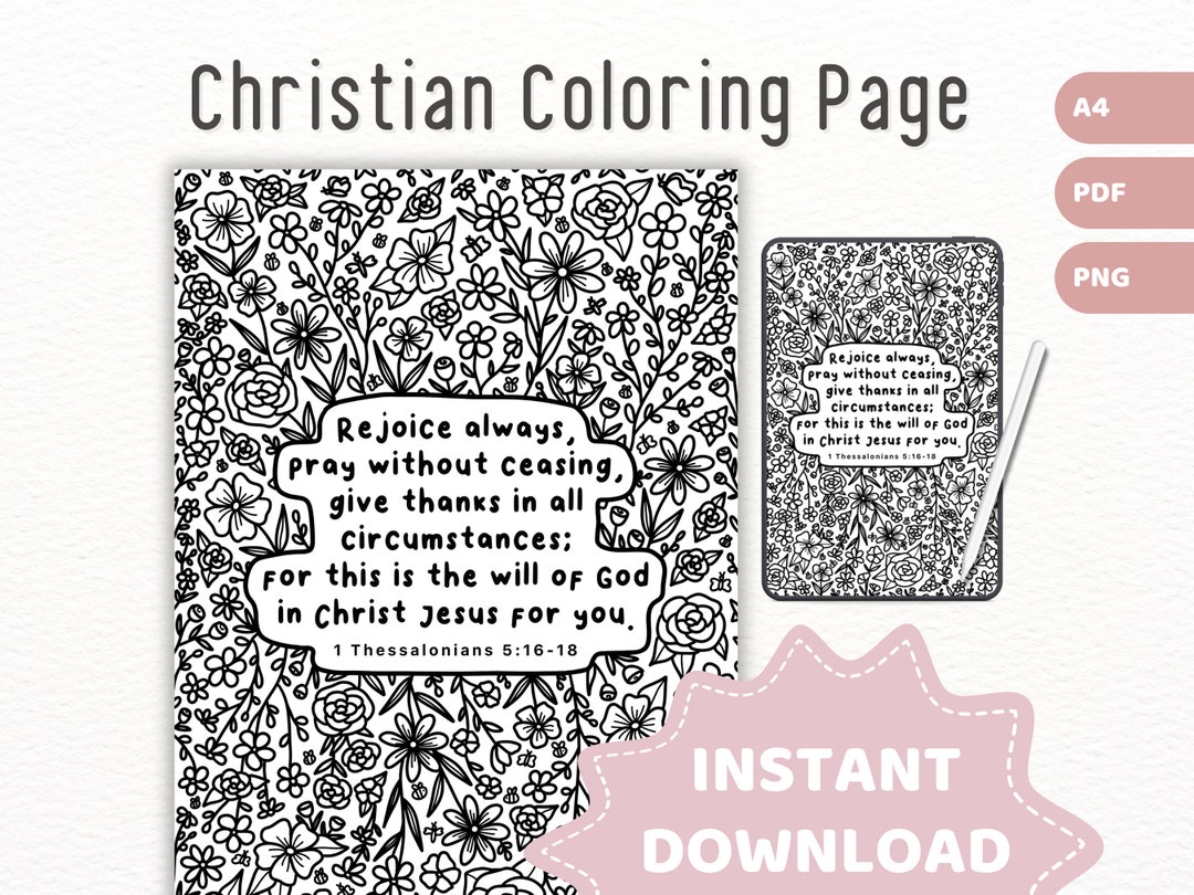 Christian Coloring Page Printable | Bible Verse Coloring, Floral Faith ...
