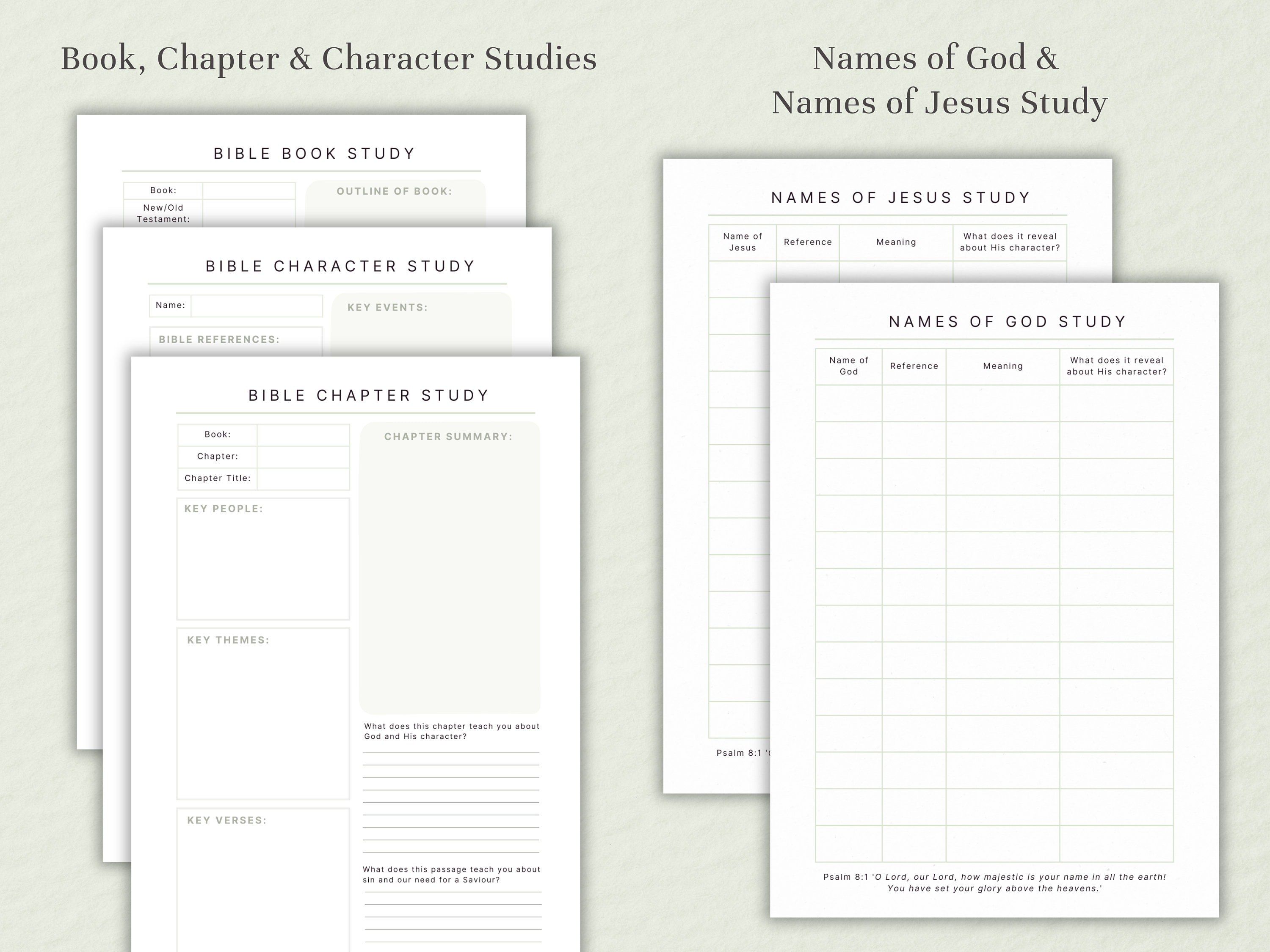 Bible Study Journal Printable PDF, Bible Study Template, Faith Prayer ...